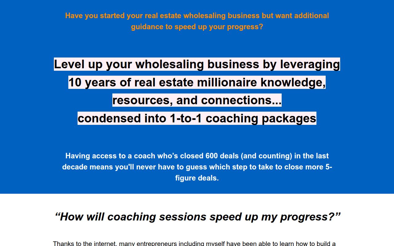 RB Coaching Packages